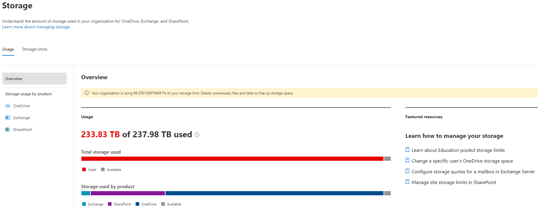 Storage changes in Microsoft 365 Education (+ Configuring OneDrive ...